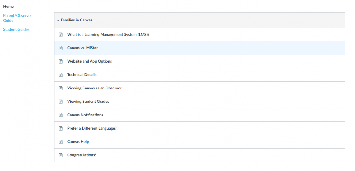 New Student & Family Canvas Orientation – P-CCSK12 Tech